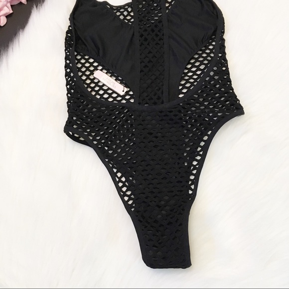 Victoria's Secret | Swim | New Vs Sexy Fishnet One Piece Cheeky Swim ...